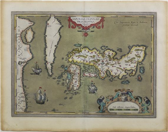 Abraham Ortelius | Ortelius Map of Japan, The First Map of Japan with ...