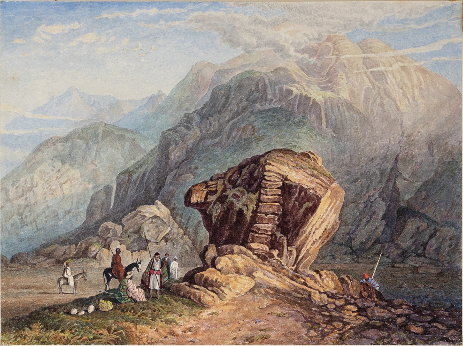 William Simpson | William Simpson Holy Land Watercolor, The Mountains ...