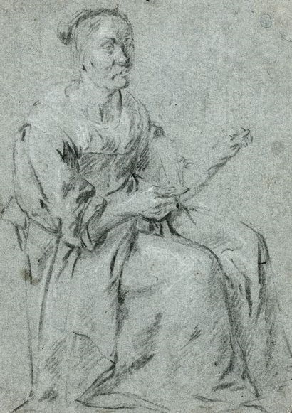 Cornelis Bega | Portrait of a woman spinning | MutualArt