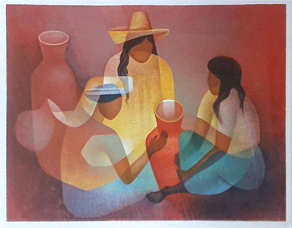 Louis Toffoli | Conversation in red (1997) | MutualArt