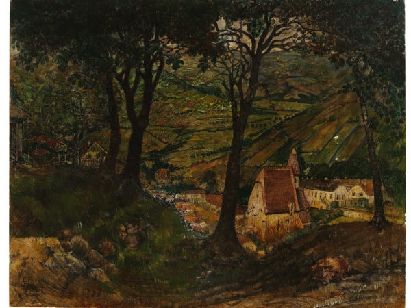 Erwin Dominik Osen | Village landscape | MutualArt