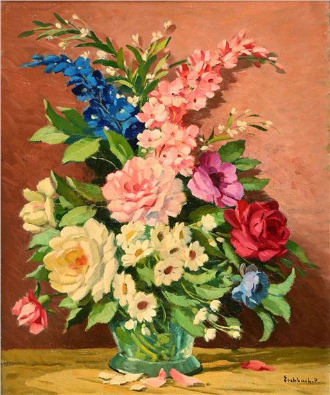 Paul André Jean Eschbach | Nature morte au bouquet | MutualArt