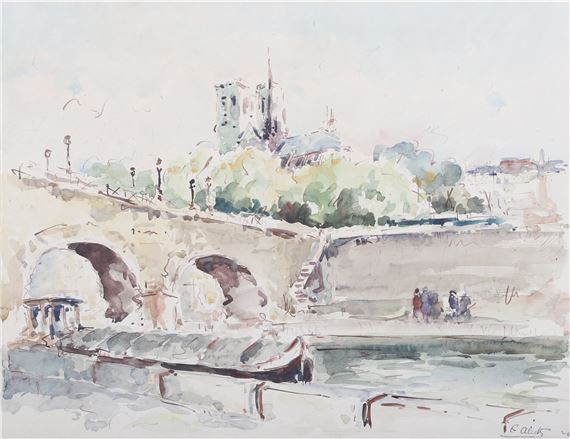 Claude Aliotti | Notre Dame from the Seine | MutualArt