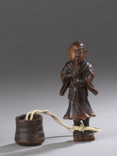 Japanese School, 19th Century | Wooden netsuke representing a Komus ...
