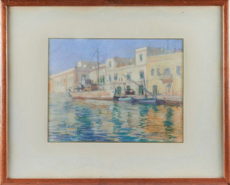 René Pinard | Quai Charles Quint at La Gaulette (1933) | MutualArt