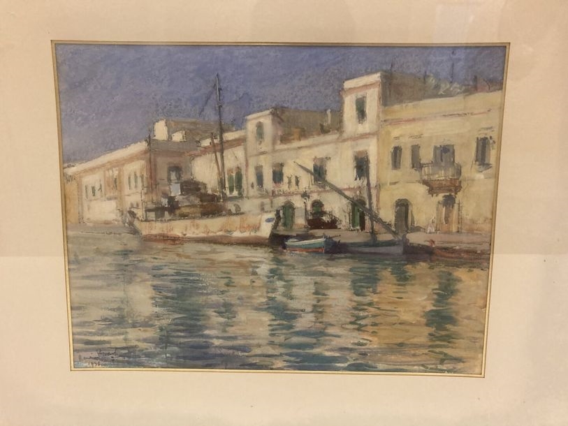 René Pinard | Quai Charles Quint at La Gaulette (1933) | MutualArt