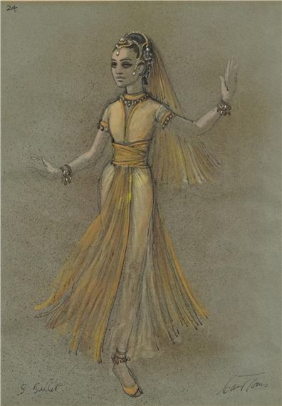 Carl Toms | Female in costume dancing | MutualArt