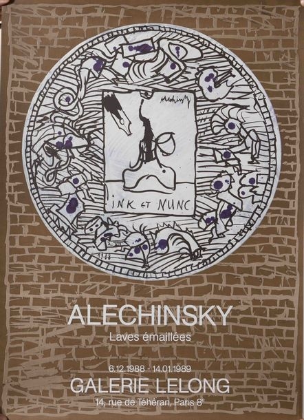 Pierre Alechinsky | Poster for the 1989 Galerie Lelong exhibition ...