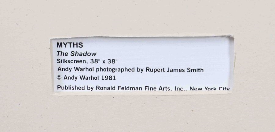 Andy Warhol | The Shadow - Myths Series 1981 (1981) | MutualArt