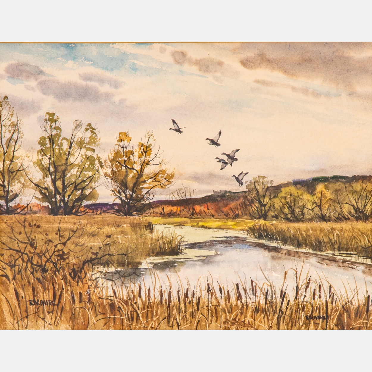 Richard Ware | Landscape with Geese | MutualArt