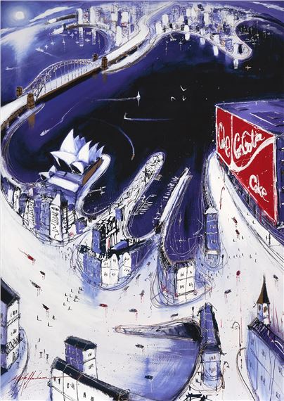 Mark Hanham | Aerial View of Sydney Harbour and Kings Cross | MutualArt