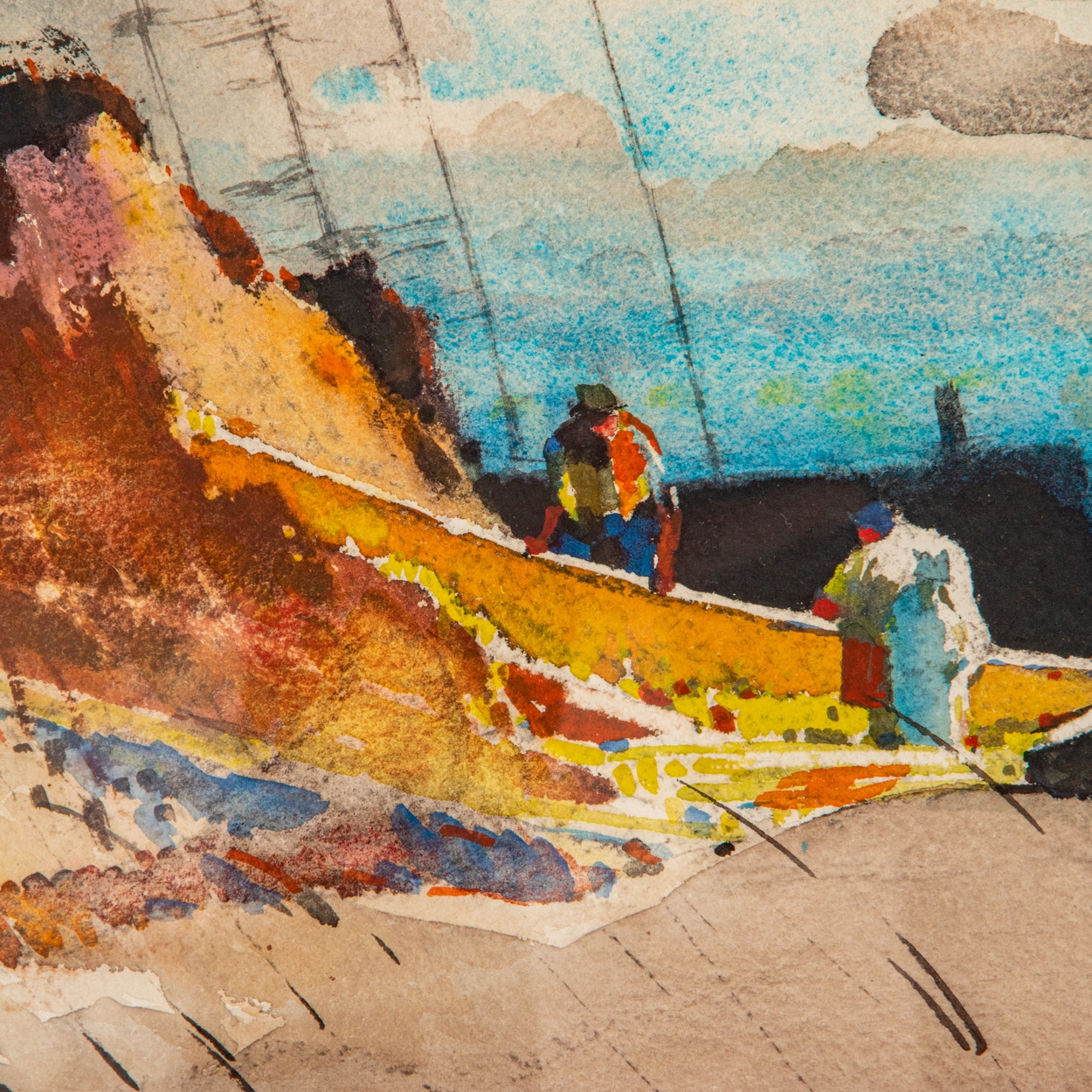 Roy M. Mason | Lake Ontario Coastal Bluffs with Figures and Boats ...