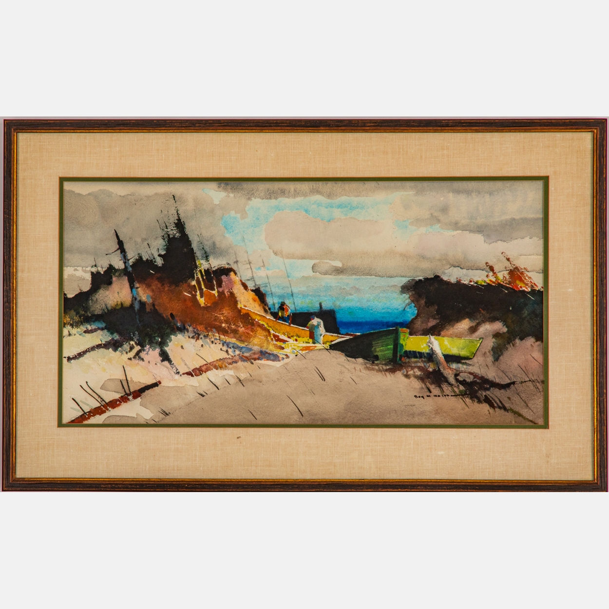 Roy M. Mason | Lake Ontario Coastal Bluffs with Figures and Boats ...