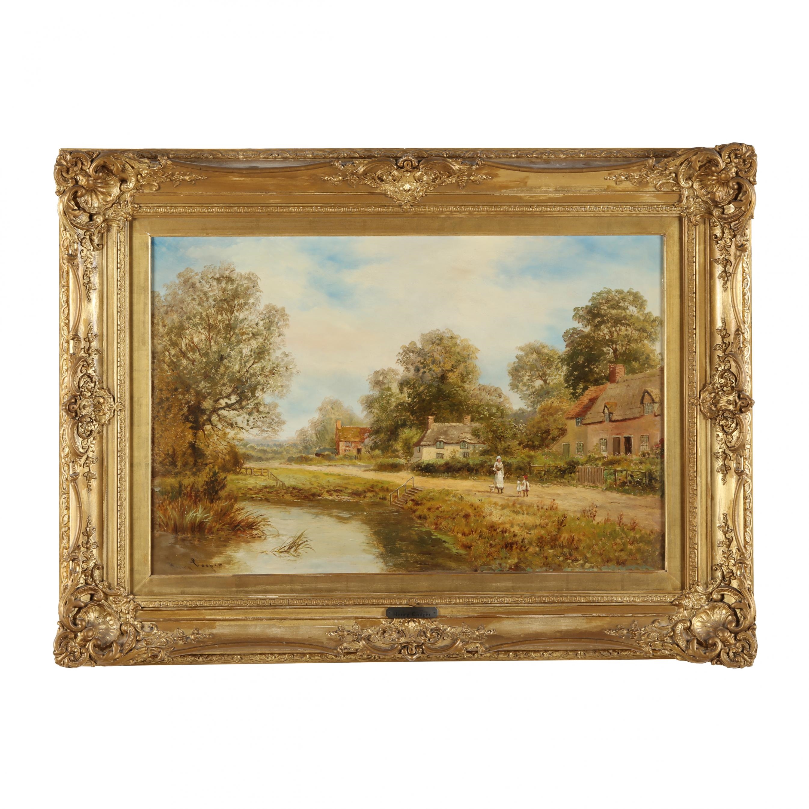 Henry Cooper | Village Scene with Figures | MutualArt