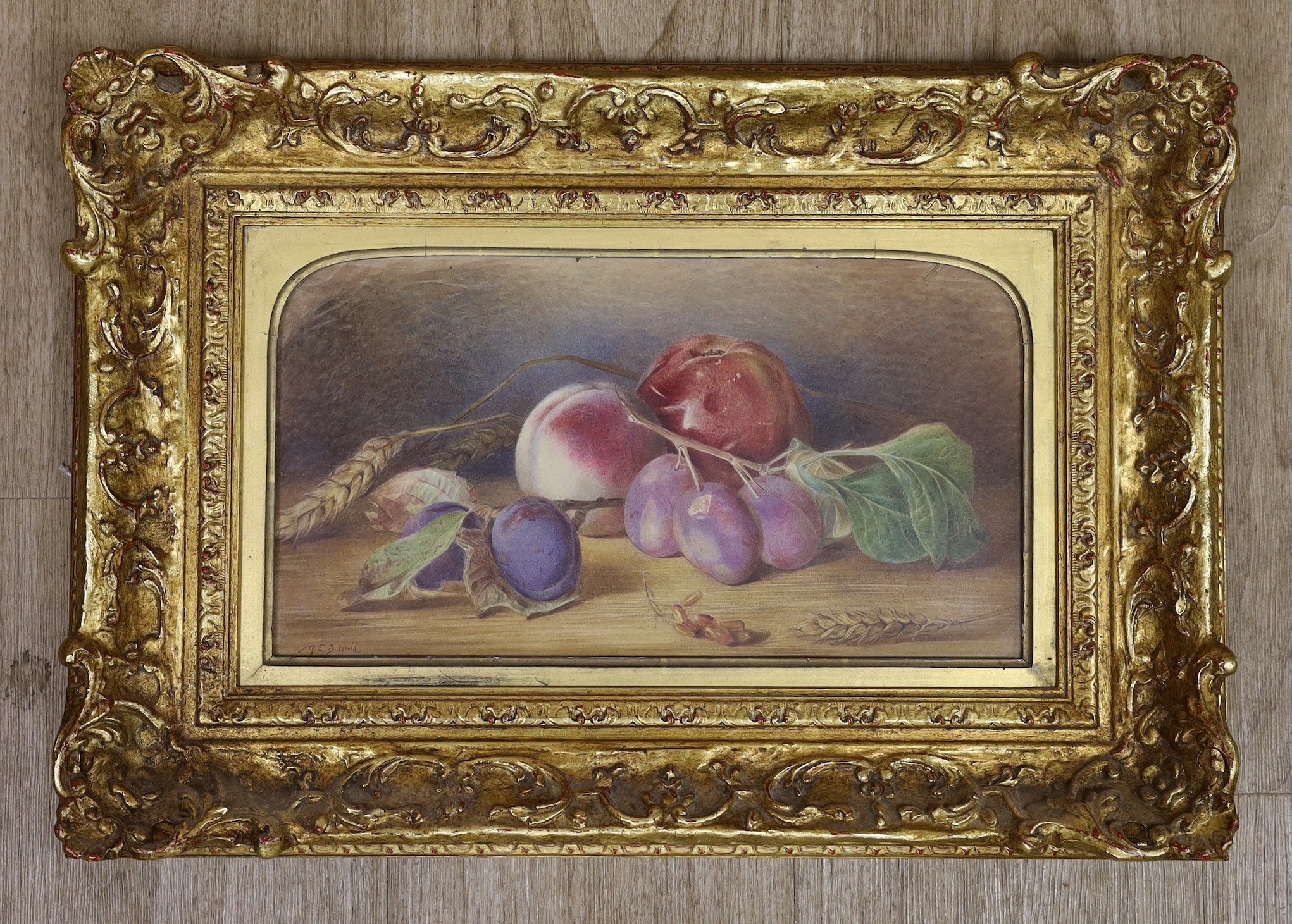 Mary Elizabeth Duffield | Still life of apples and plums | MutualArt