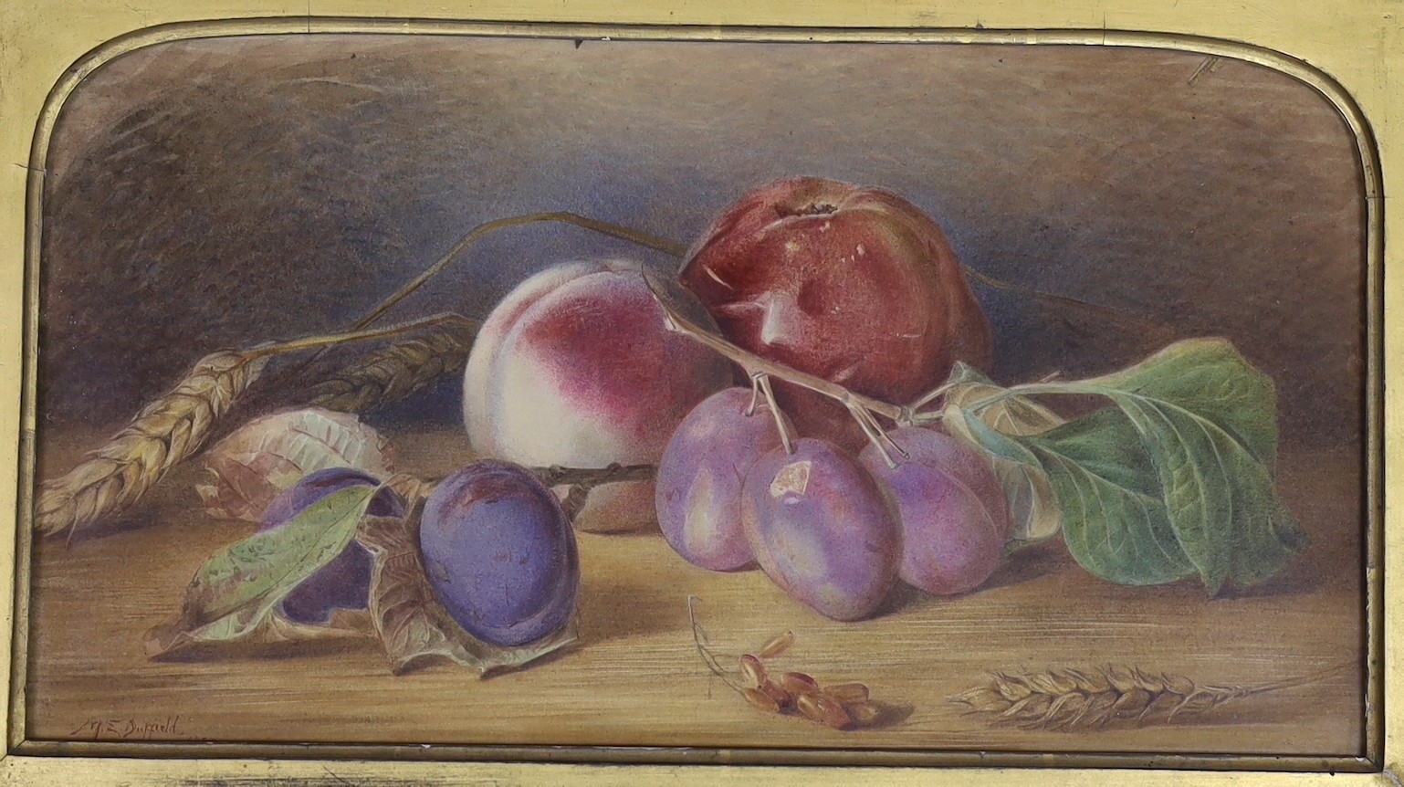 Mary Elizabeth Duffield | Still life of apples and plums | MutualArt