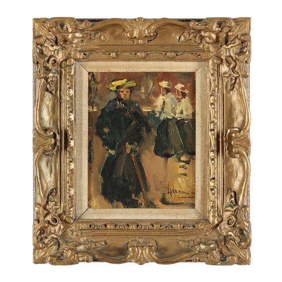 Johannes Karel Veerman | Street Scene With Three Women | MutualArt