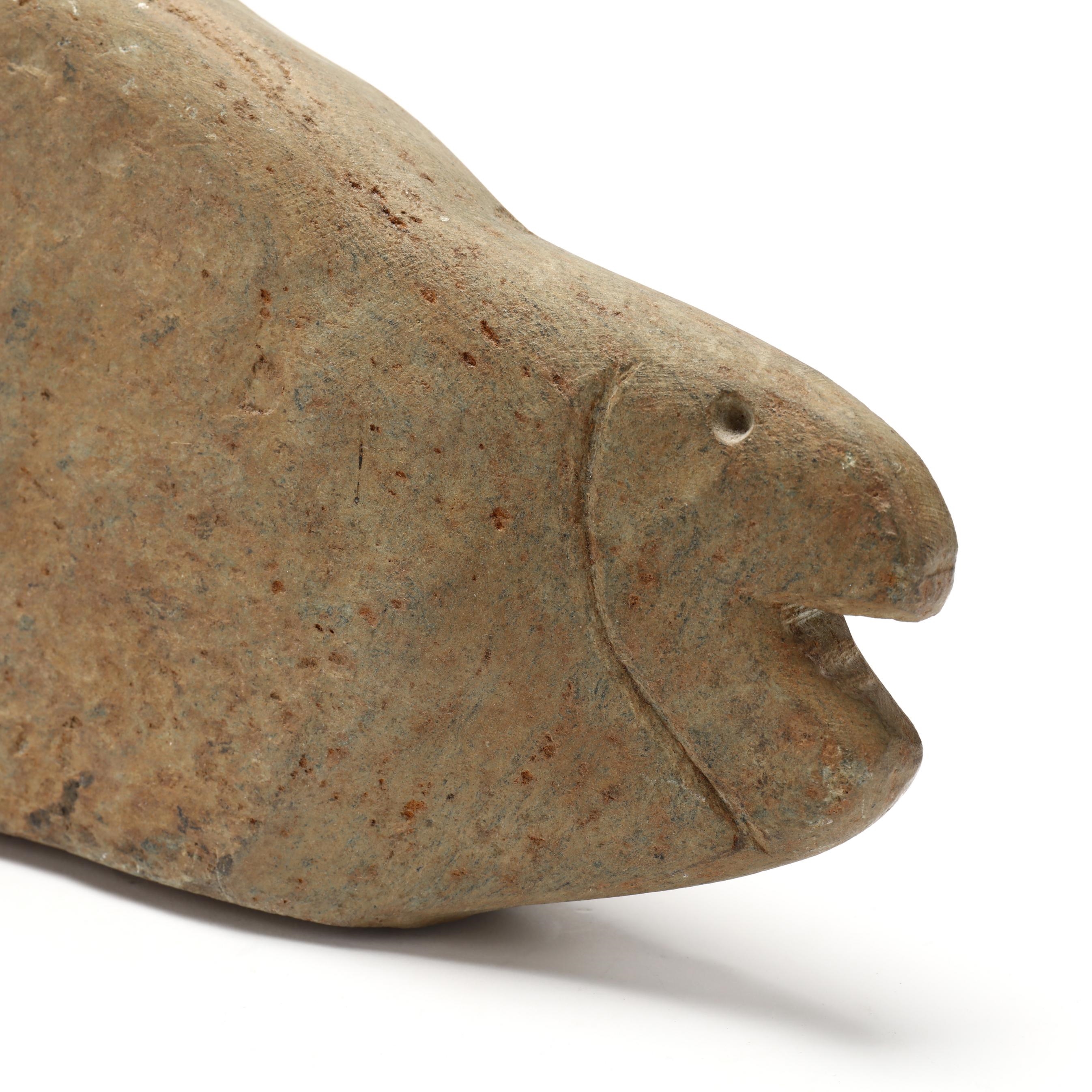 Raymond Coins | Folk Art Carved Stone Fish | MutualArt
