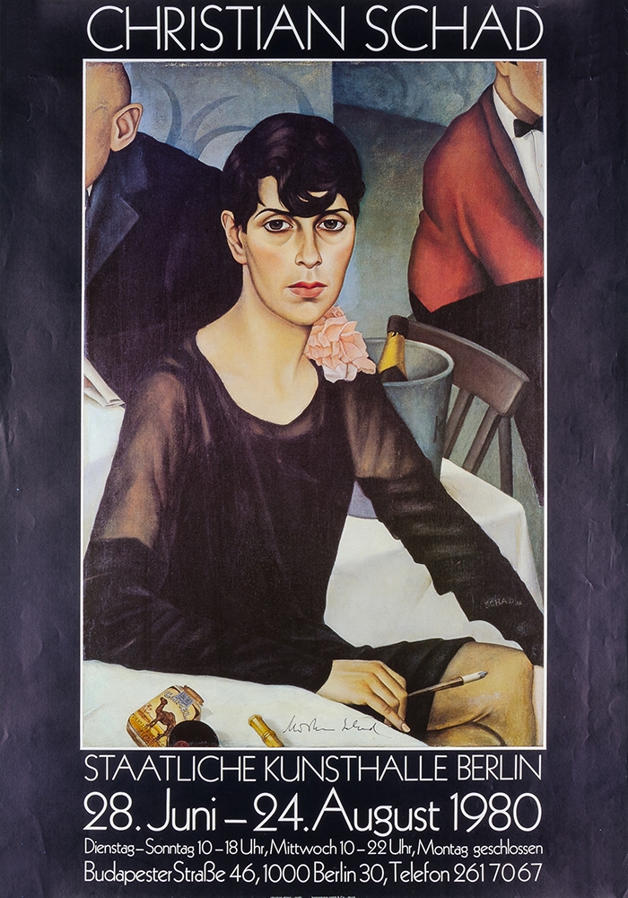 Christian Schad | Plakat zur Ausstellung in der Staatlichen Kunsthalle ...