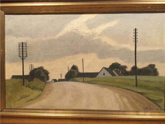 Ole Søndergaard | A Danish village at summertime (1920) | MutualArt