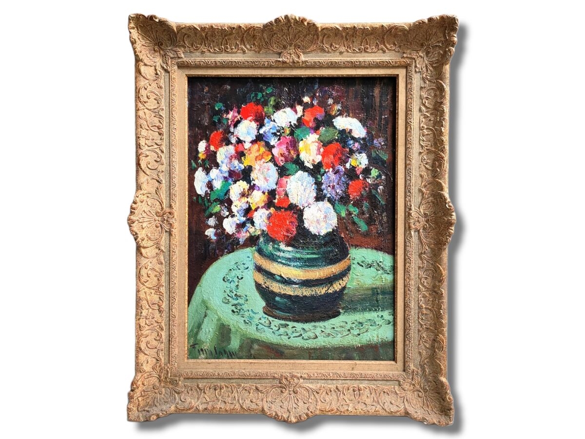 Georges Ferro-La-Grée | Bouquet of flowers in a vase on a table | MutualArt