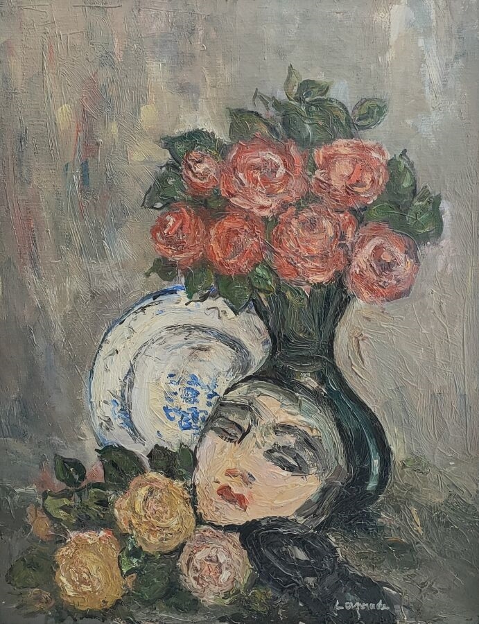 Pierre Laprade | Bouquet fleurs au masque | MutualArt