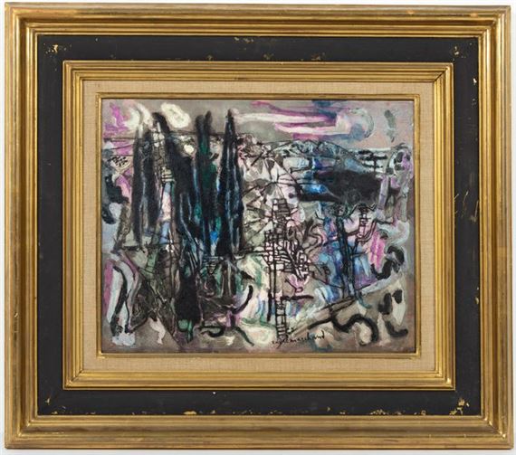 André Marchand | Rochers et cyprès. | MutualArt