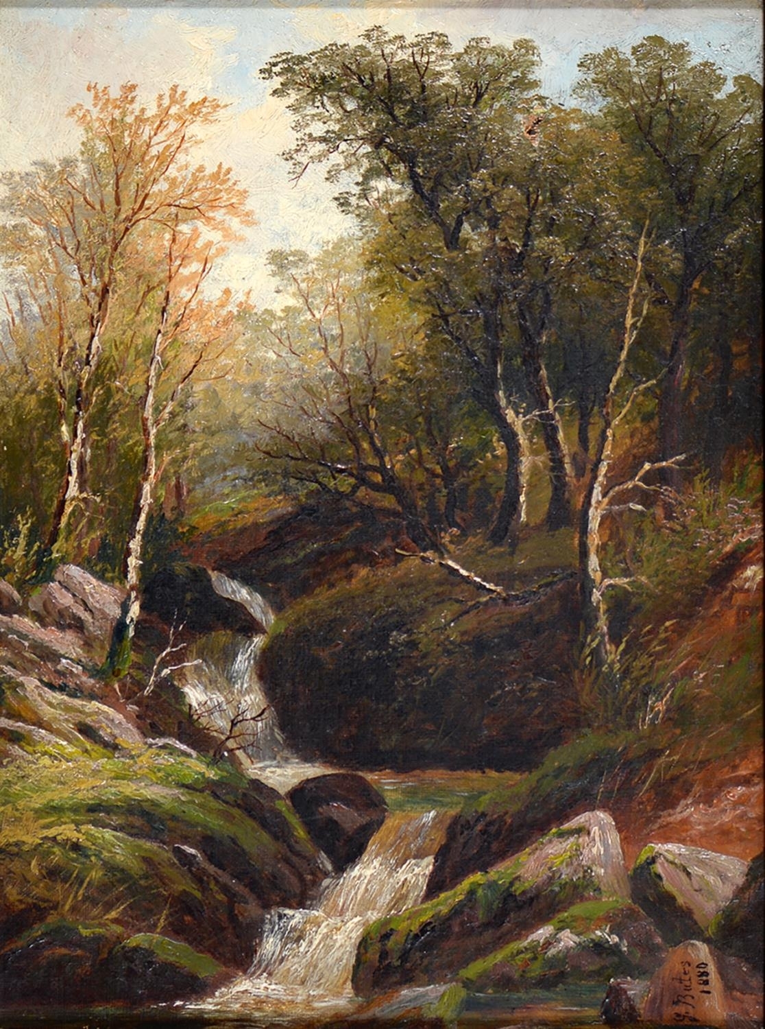 George Bates | - A Welsh Glen, (1880) | MutualArt