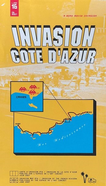 Space Invader | MAP - Invasion Côte d'Azur Offset Lithography Rare ...