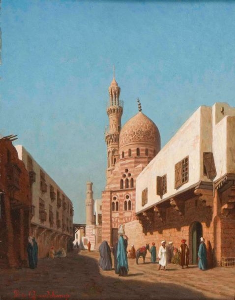 Louis Emile Pinel de Grandchamp | Ibrahim Aga Mosque from Al-Wazir ...