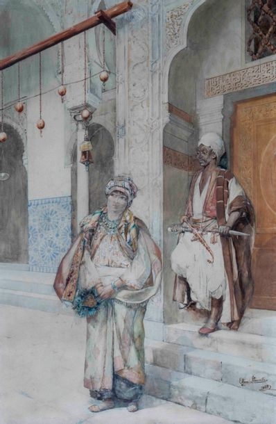 Ettore Simonetti | The guardians of the Harem. 1888 (1888) | MutualArt