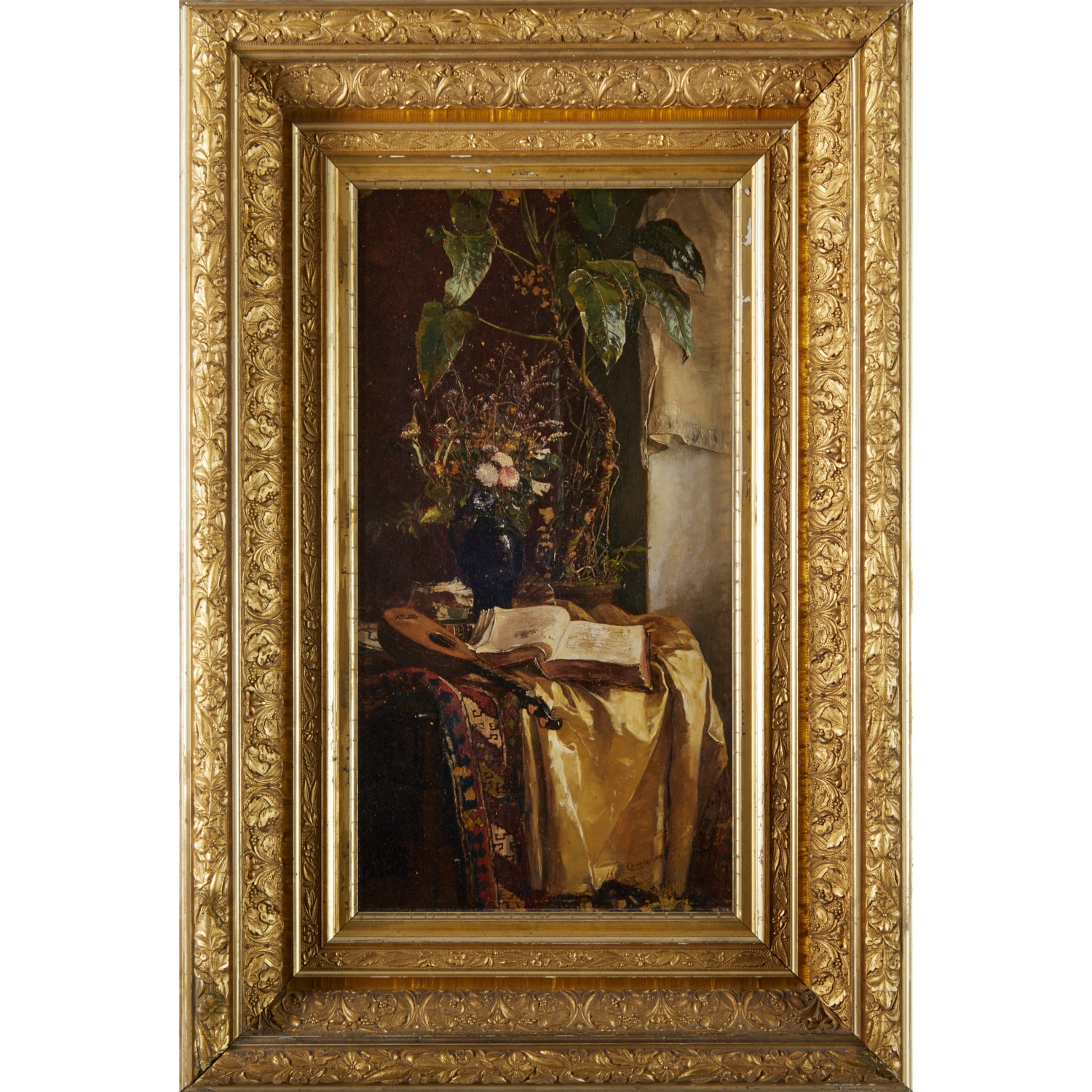 Hugo Charlemont | Still Life with Lute (1879) | MutualArt