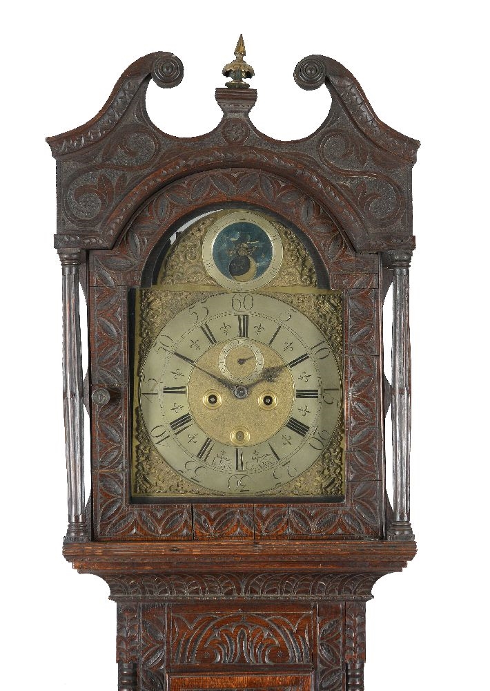 John Clark | A carved oak longcase clock (Late 17th Century) | MutualArt