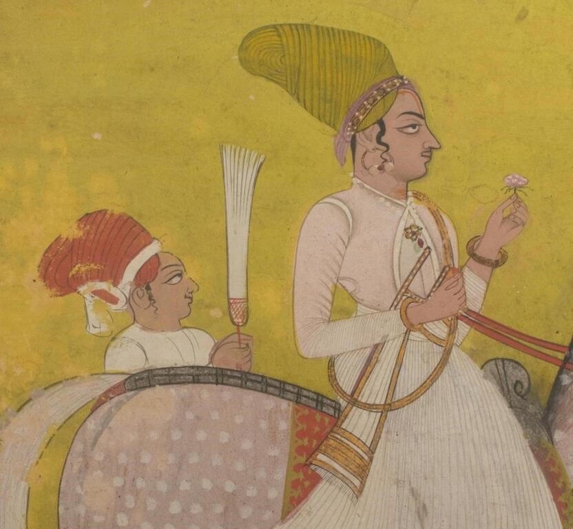 Indian School | Indian Equestrian Painting of Rajput Ruler | MutualArt