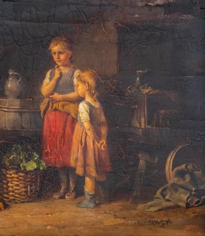 Anton Seitz | Anton Seitz Interior Scene Oil on Wood Panel | MutualArt