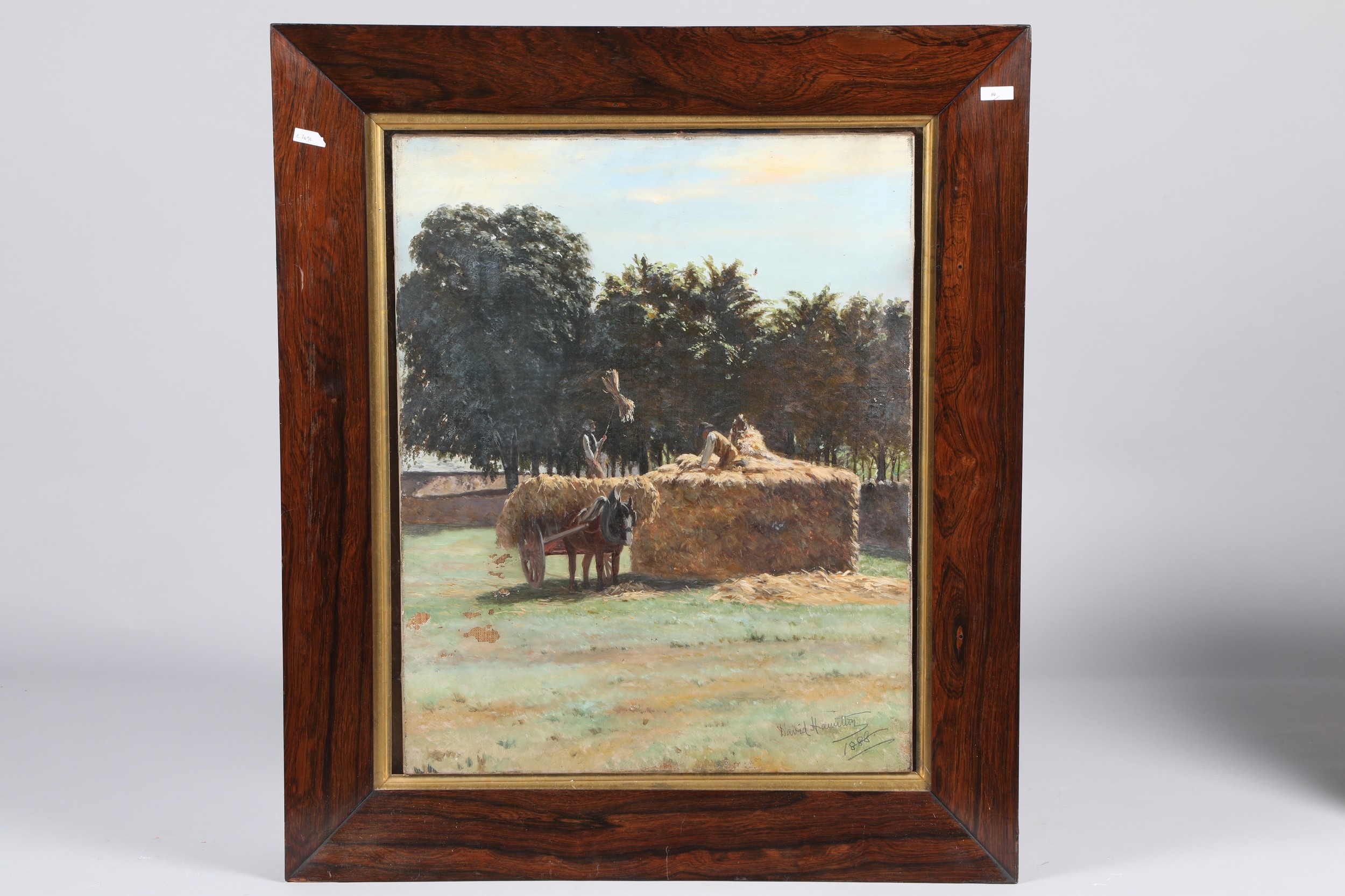 David Hamilton | dated 1888 'Harvest Time' 50cm x 40cm | MutualArt