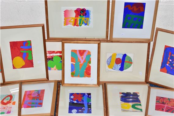 Albert Irvin | A COLLECTION OF TWELVE SIGNED CHRISTMAS CARD SILKSCREEN ...