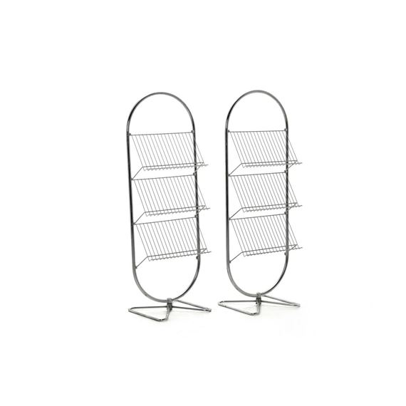 Verner Panton | A pair of steel tubes magazine-racks on a butterfly ...