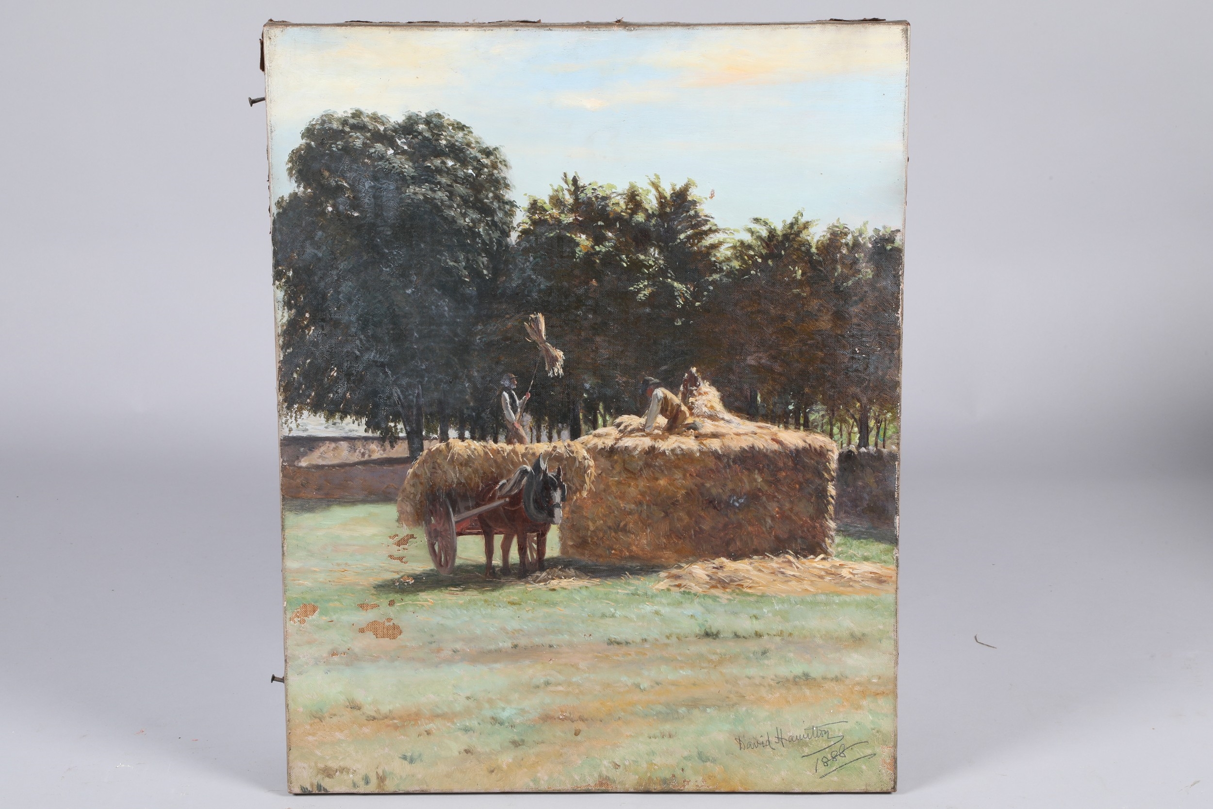 David Hamilton | dated 1888 'Harvest Time' 50cm x 40cm | MutualArt