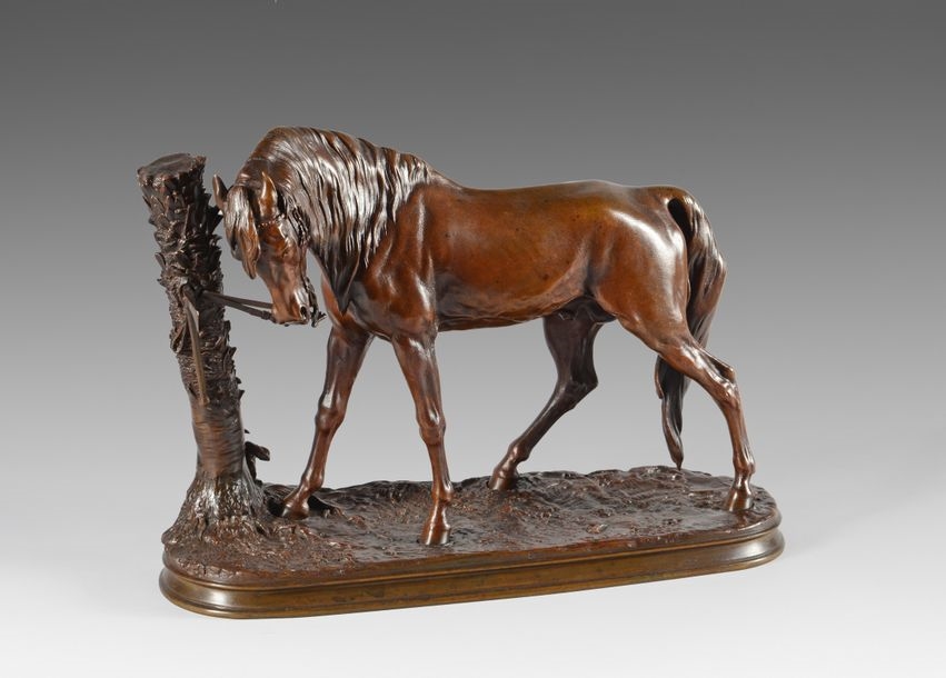 Pierre-Jules Mene | Pierre Jules MENE (1810-1879). Horse with a palm ...