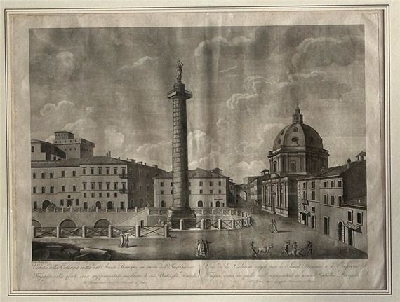 Pietro Auga | View of the Trajan column in Rome | MutualArt