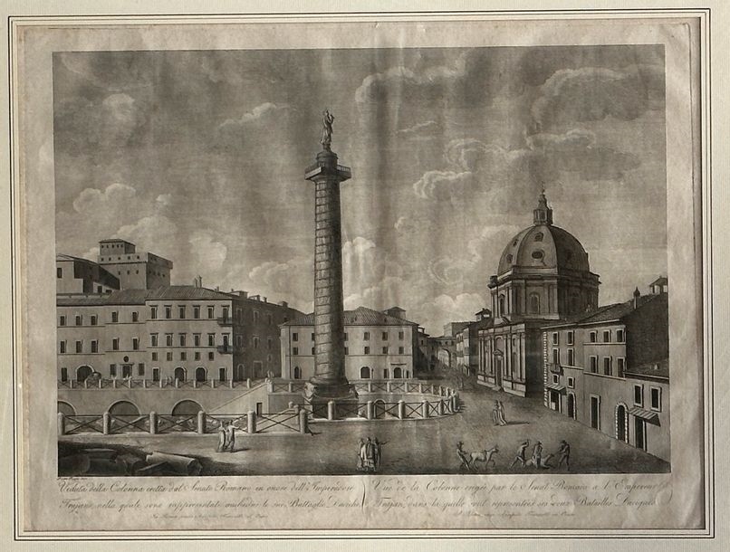 Pietro Auga | View of the Trajan column in Rome | MutualArt