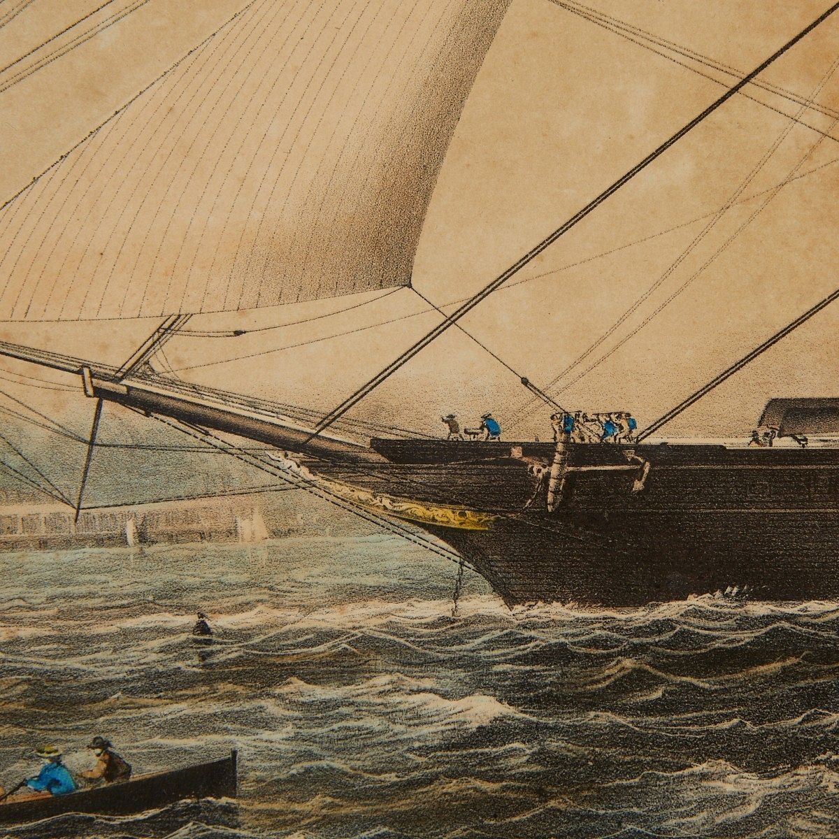 Charles Parsons | Currier & Ives Clipper Ship Nightingale Print (1854 ...