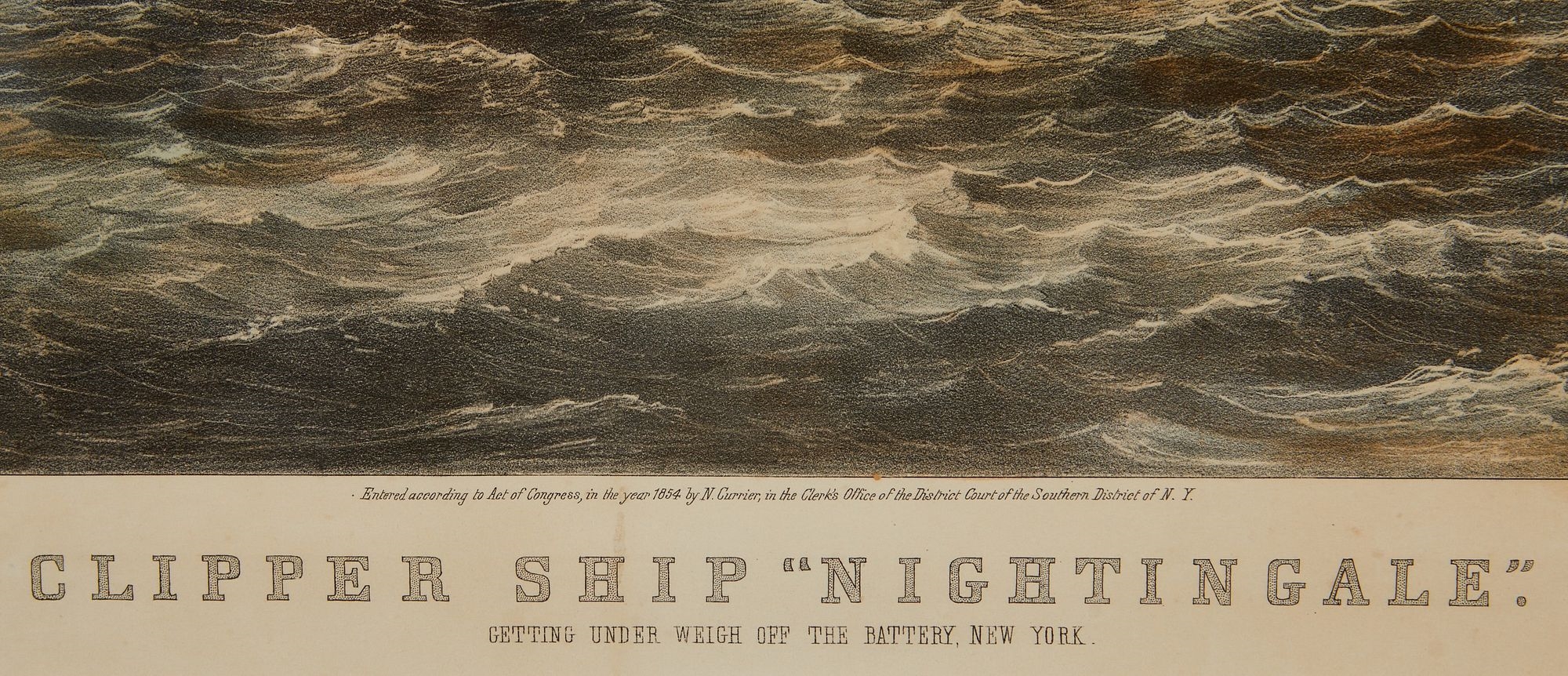 Charles Parsons | Currier & Ives Clipper Ship Nightingale Print (1854 ...