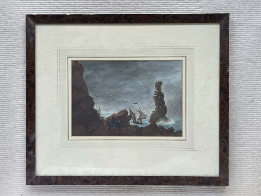 George Tobin | The Clock Rock near Dawlish (1816) | MutualArt