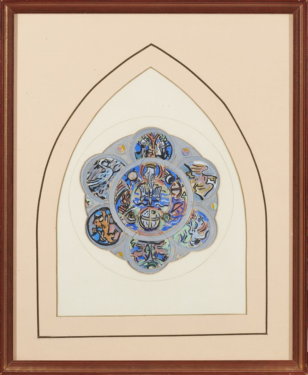 Evie Hone | STUDY FOR A ROSE WINDOW IN LOUGHREA CATHEDRAL | MutualArt