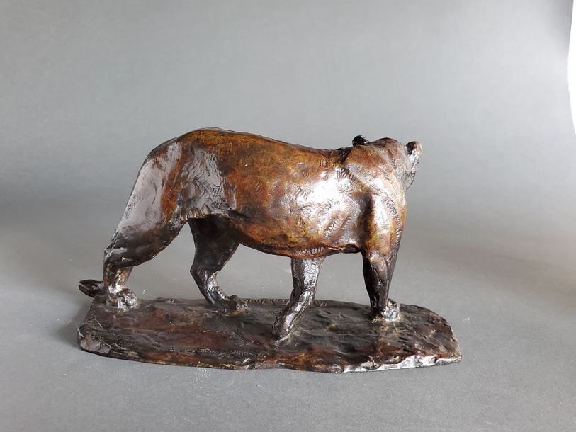 Roger Godchaux | Epreuve en bronze à patine brun-clair nuancé signée ...