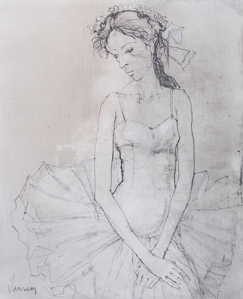 Jean Jansem | Portrait of a Ballerina | MutualArt