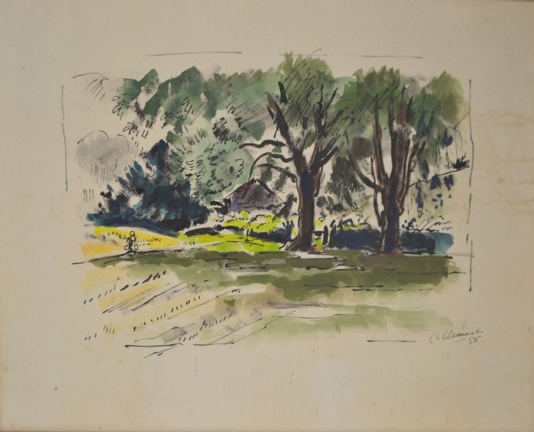 Charles Clément | Ferme à Ruyeres (1949) | MutualArt