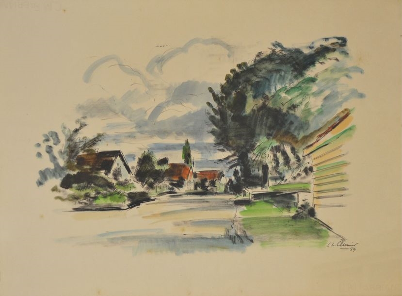 Charles Clément | Ferme à Ruyeres (1949) | MutualArt